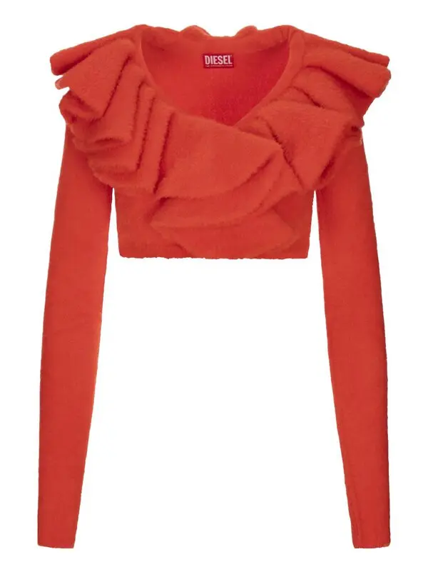 DIESEL® M-inge Plush Cardigan - Red