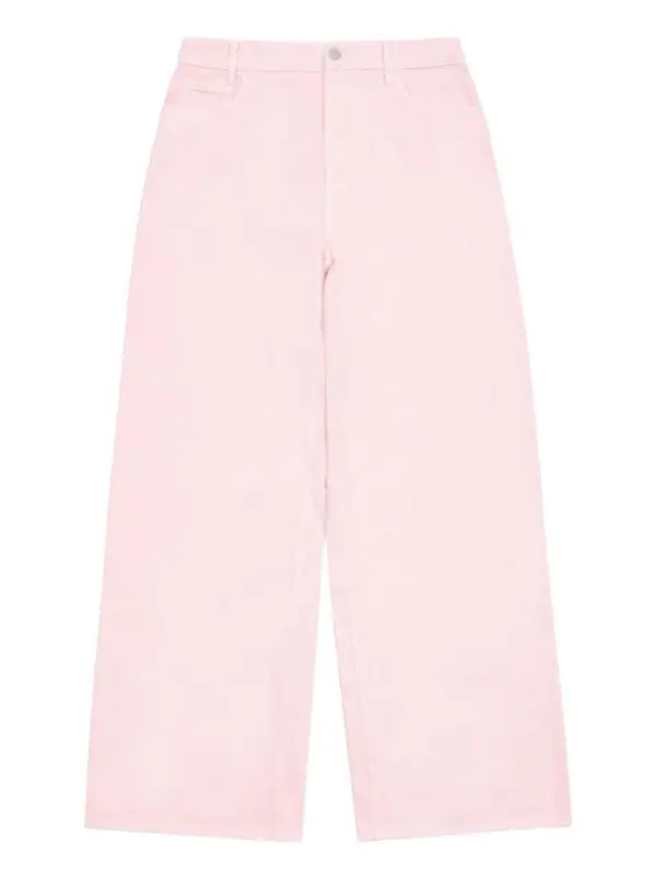 Raf Simons Relaxed Fit Wide Leg Jeans - Pink