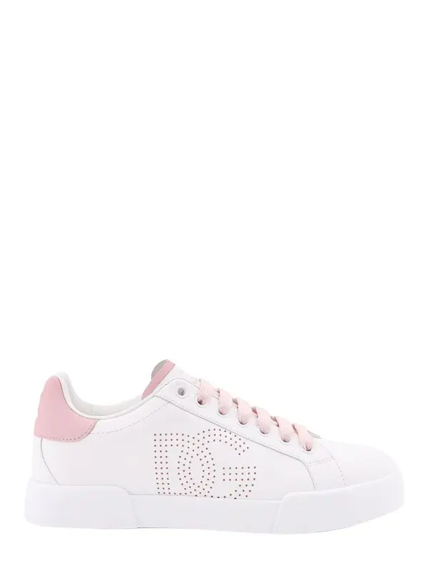 Dolce & Gabbana Perforated Logo Sneakers - White