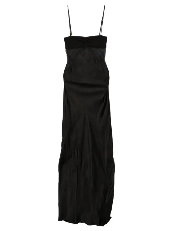 Rick Owens Sheer Panel Long Dress - Black