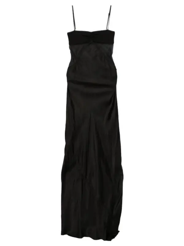 Rick Owens Sheer Panel Long Dress - Black
