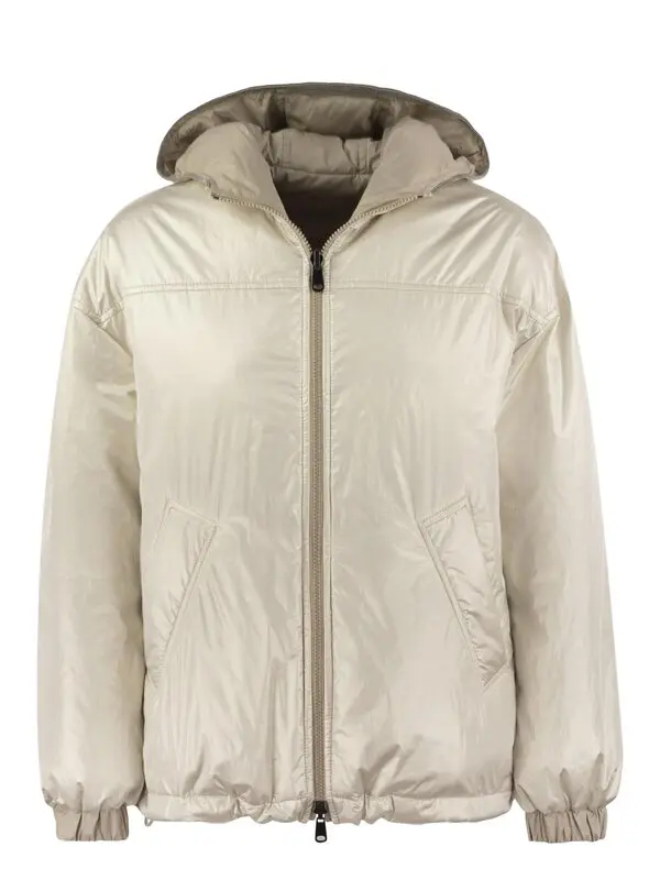 Brunello Cucinelli Reversible Hooded Jacket - Beige