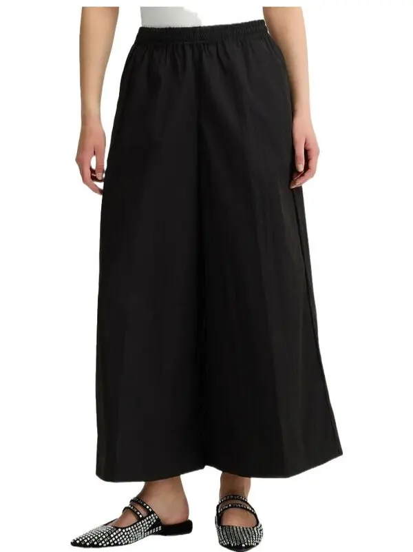Liu Jo Flare Trousers With Rhinestone Charm - Black