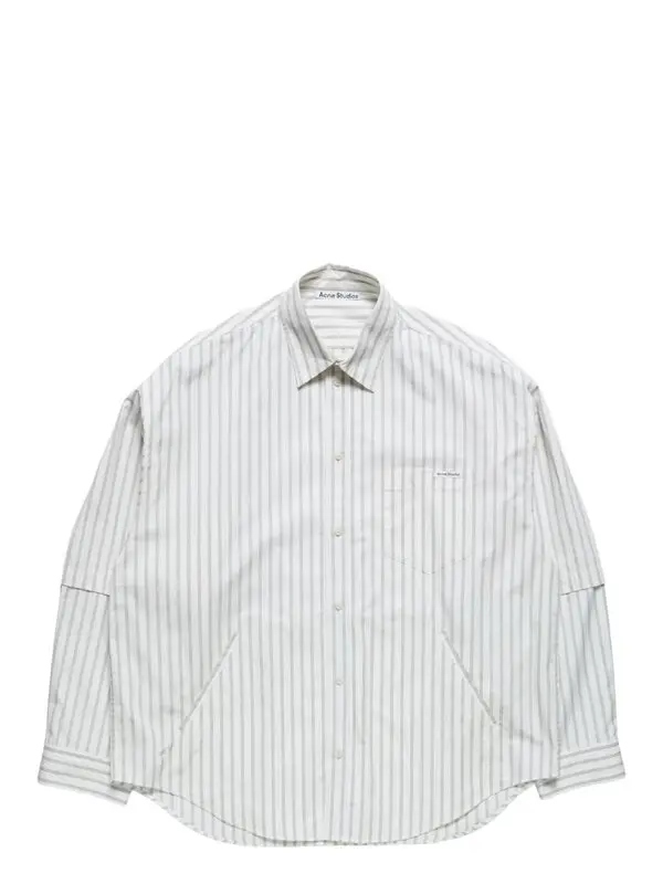 Acne Studios Double Sleeve Button-up Shirt - Gray/gray