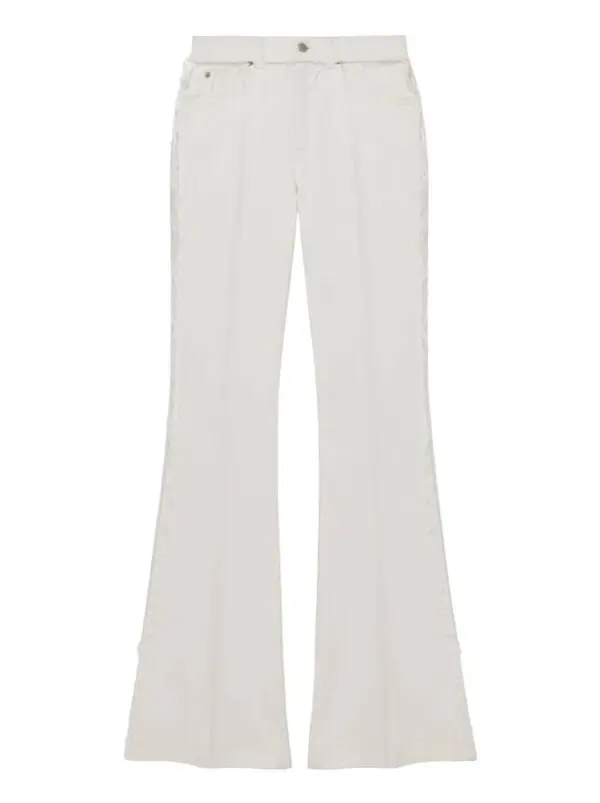 Alexander McQueen Raw Finish Flared Jeans - Optic White