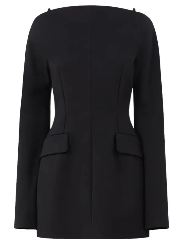 Sportmax Angus Shoulder Pad Mini Dress - Black