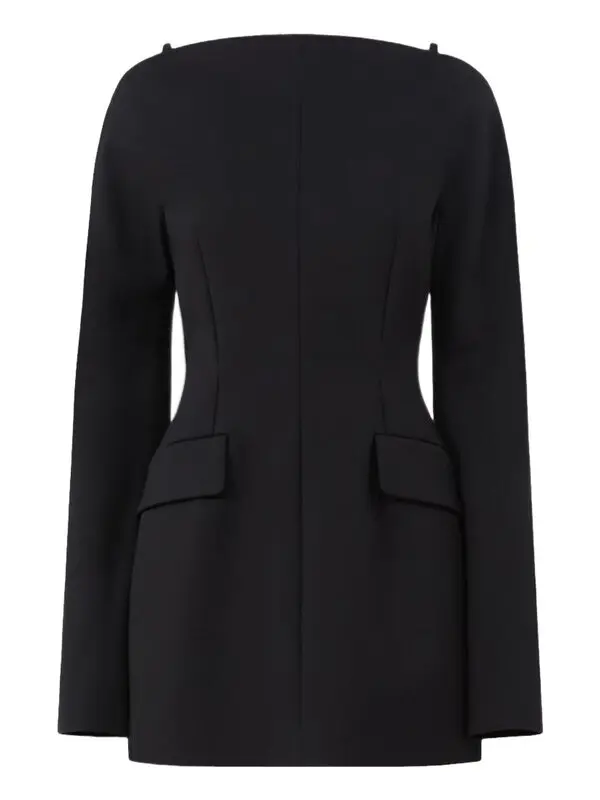 Sportmax Angus Shoulder Pad Mini Dress - Black