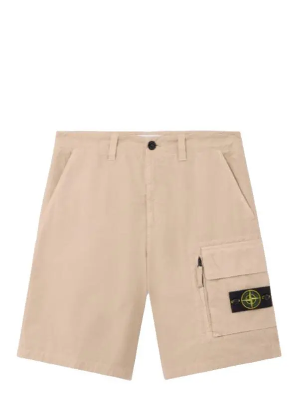 Stone Island Logo Patch Cargo Shorts - Desert Brown