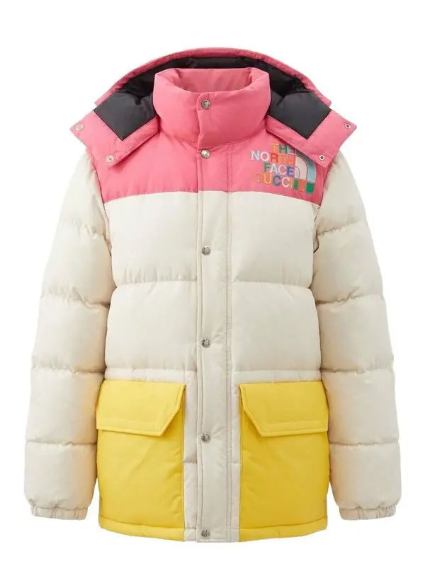 Gucci X The North Face Logo Down Jacket - White