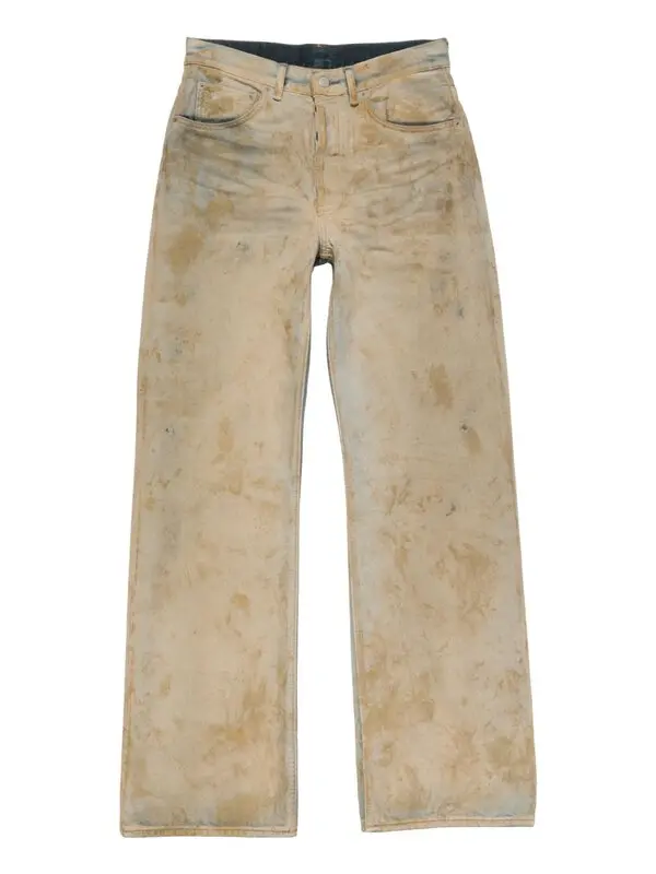 Acne Studios Distressed Straight-leg Jeans - Nude