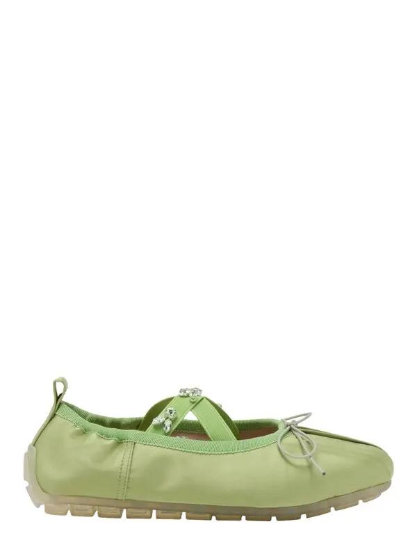 Simone Rocha Bow Ballet Flats - Matcha/mint
