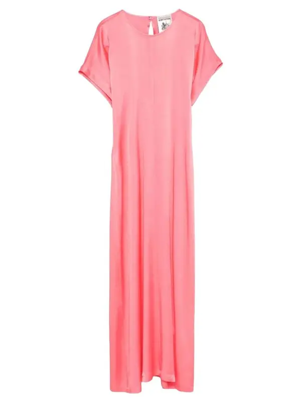SEMICOUTURE Pleated Maxi Dress - Pink