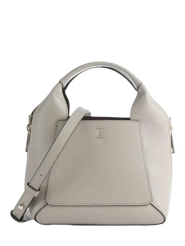 Furla Gilda Leather Tote Bag - Gray