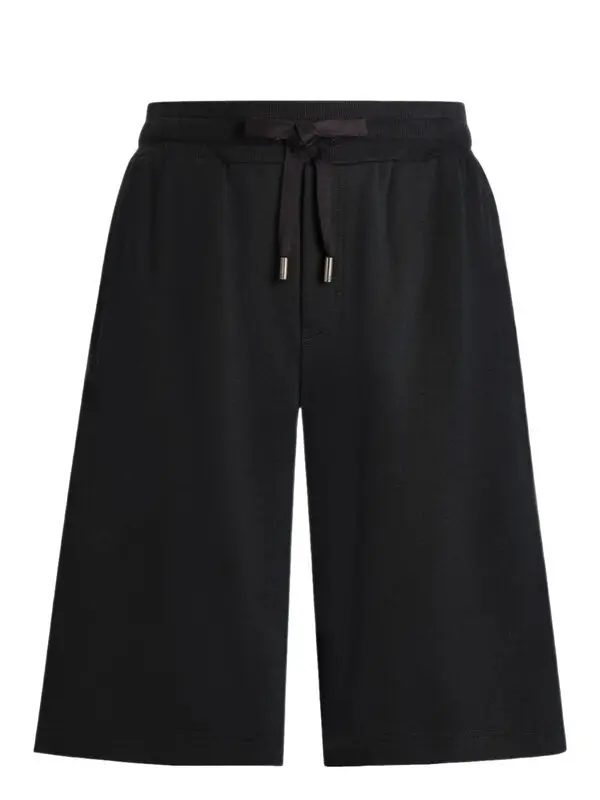 Dolce & Gabbana Logo Patch Bermuda Shorts - Black