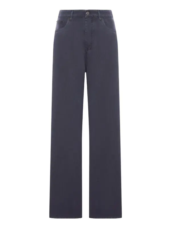 Miu Miu Logo Embroidered Denim Jeans - No