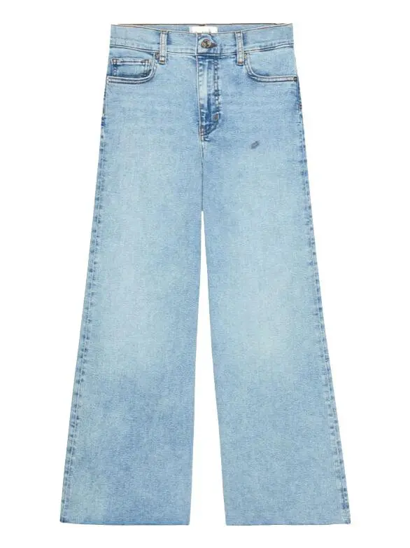 FRAME High-rise Wide-leg Jeans - Blue
