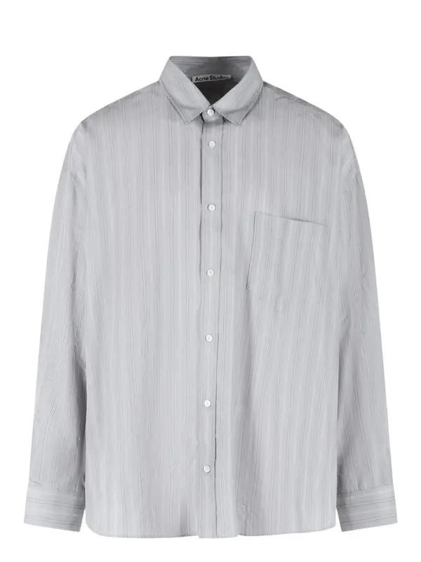 Acne Studios Striped Button-up Shirt - Grey/multicolour