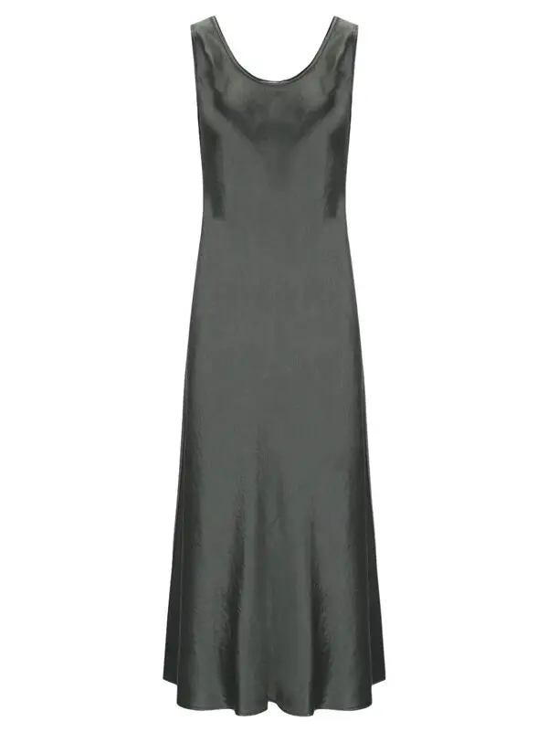 Max Mara Satin Midi Dress - Grey