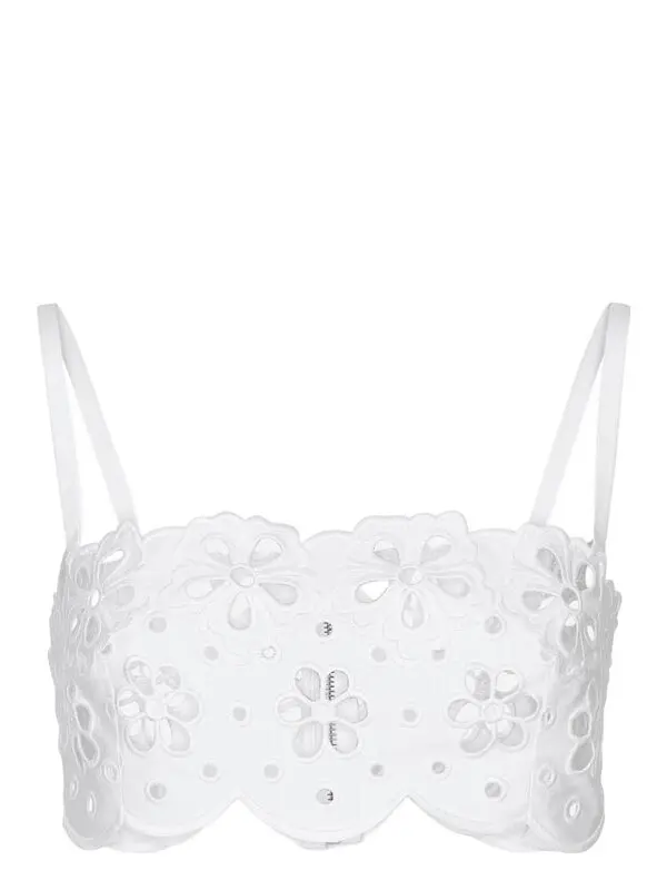 Dolce & Gabbana Lace Cut-out Top - White