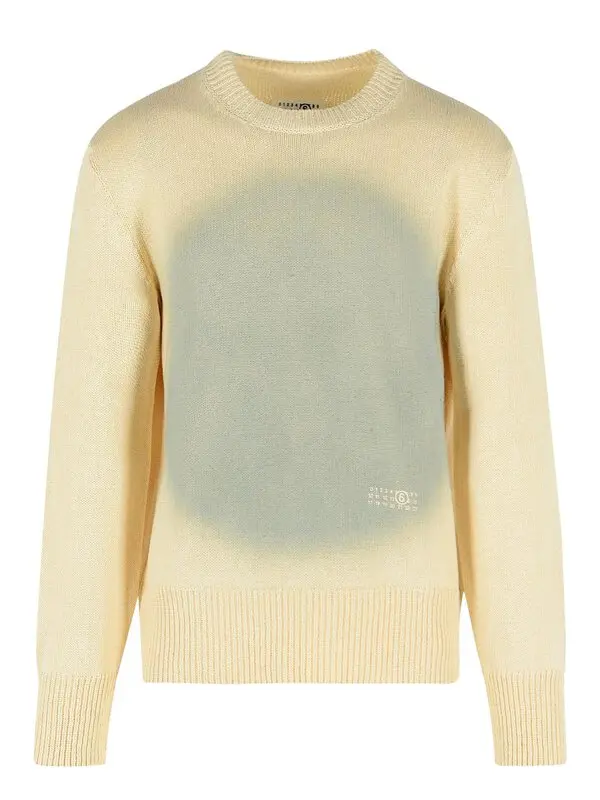 MAISON MARGIELA Numeric Print Crewneck Jumper - Nude