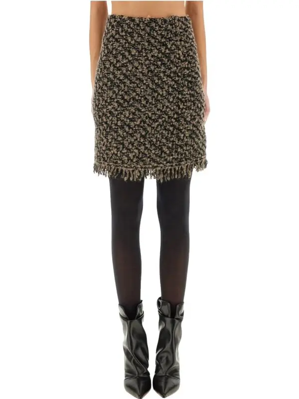 Fabiana Filippi A-line Mini Skirt With Fringe Detail - Black