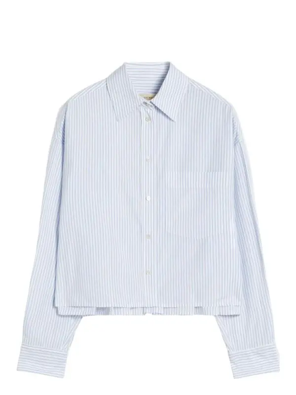 Max Mara Eden Striped Long-sleeve Shirt - Light Blue
