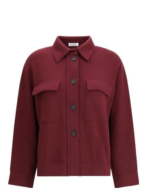 Brunello Cucinelli Single-breasted Cardigan With Button Fastening And Flap Chest Pocket - Red