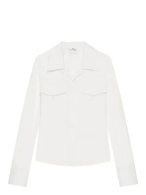 COURREGES Courrèges Satin Shirt With Two Chest Pockets - Heritage White