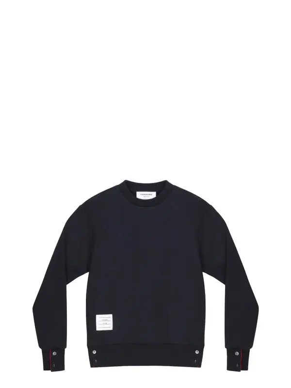 Thom Browne Rwb-striped Crewneck Sweatshirt - Navy Blue