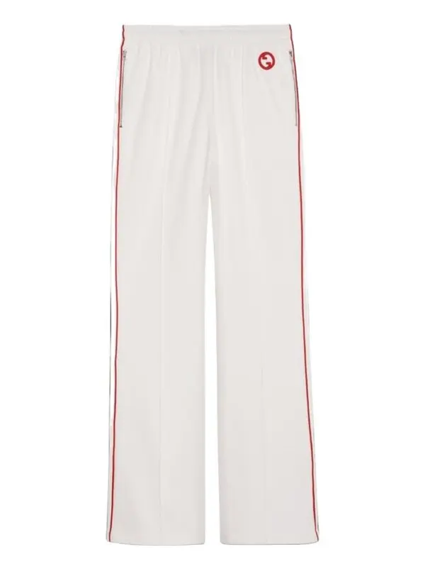 Gucci Web Striped Jersey Trousers - White