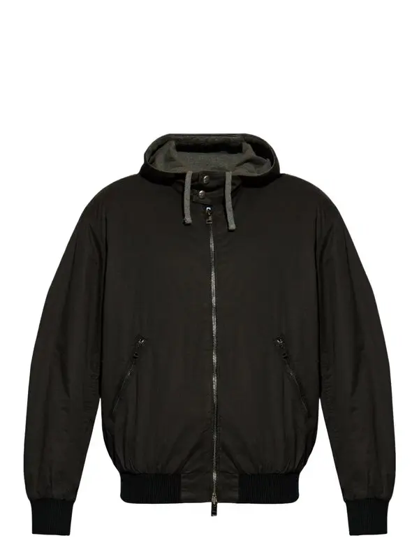 DIESEL® Zip-up Hooded Jacket - Black