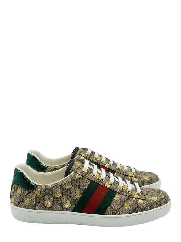 Gucci Ace Gg Supreme Bee Sneakers - Gray