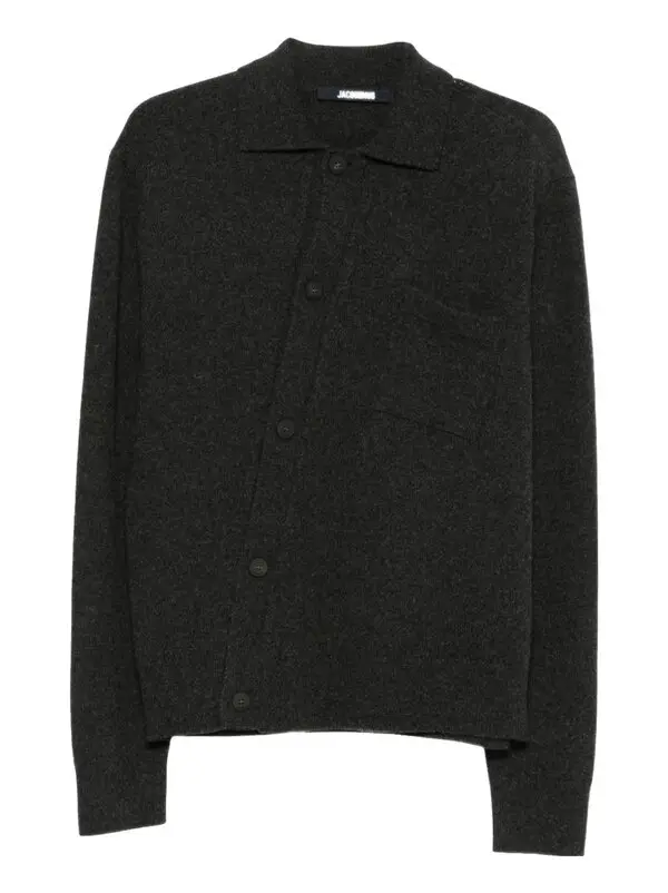 Jacquemus Asymmetric Button-up Jacket - Grey
