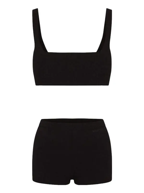Red Valentino Logo Knit Two-piece Set - Black