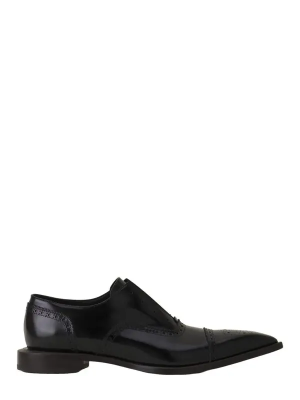 LANVIN Leather Wingtip Oxfords - Black