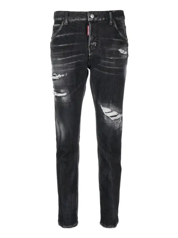 Dsquared2 Straight-leg Distressed Jeans - Black