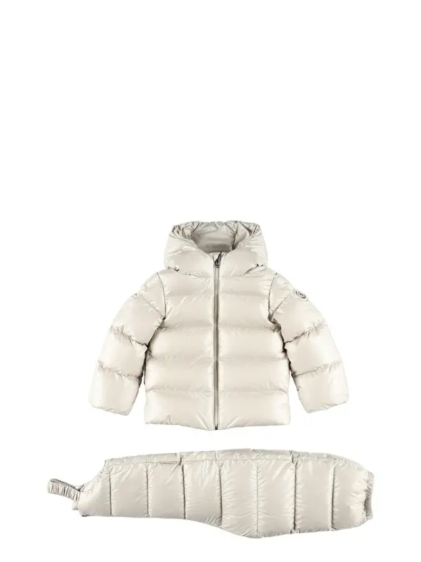 Moncler Padded Down Hooded Jacket And Jumpsuit Set - Light Beige