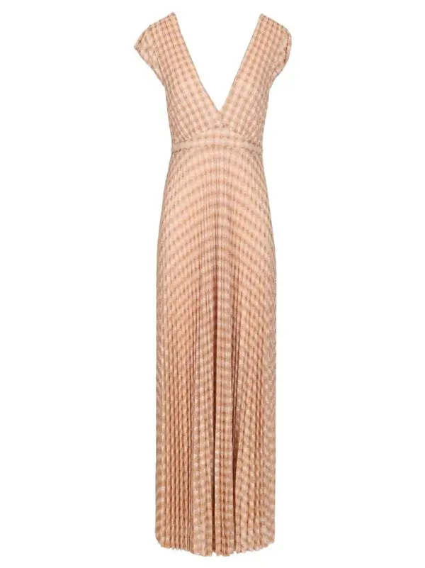 FORTE_FORTE Diamond Plissé Knitted Dress - Multicolor
