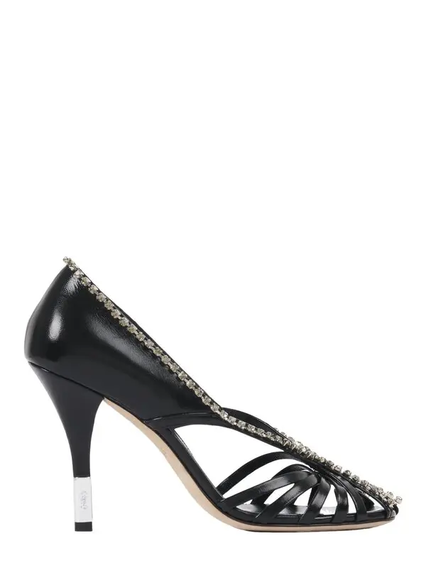 Chloé Leonie Embellished Slingback Pumps - Black/silver