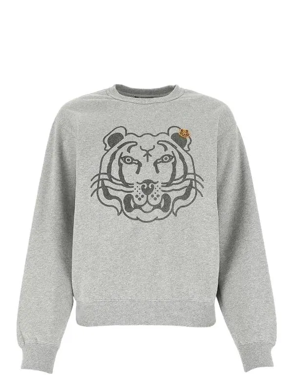 Kenzo Tiger Print Cotton Sweater - Black