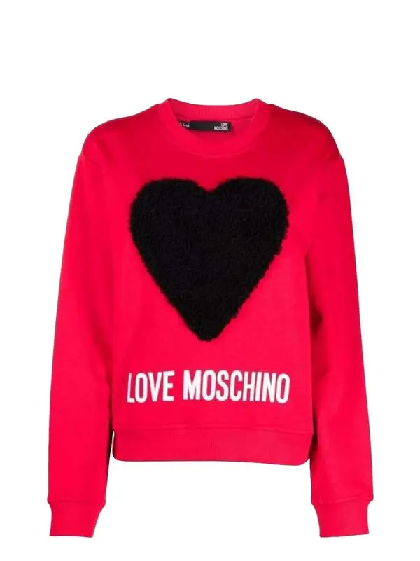 Moschino Heart Appliqué Sweatshirt - Red