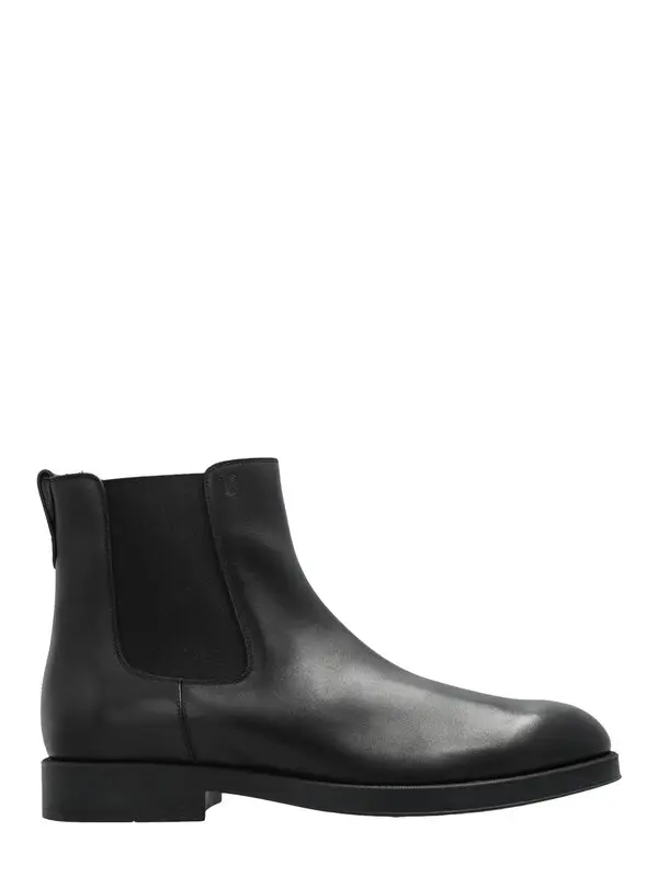 TOD'S Round Toe Chelsea Boots - Black