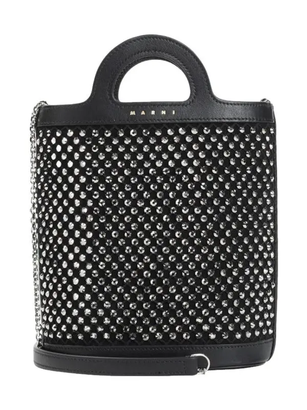Marni Embellished Top Handle Bag - Black