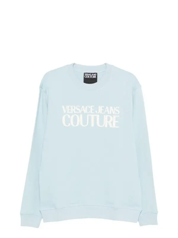 Versace Logo Crew-neck Sweatshirt - Blue