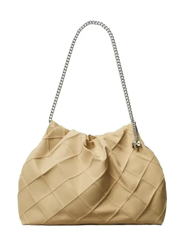 Tory Burch Fleming Hobo Bag - Nude