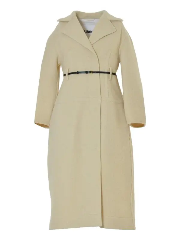 JIL SANDER Belted Waist Coat - Nude