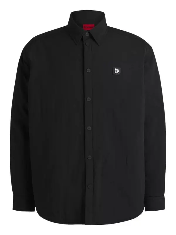 Hugo Boss Padded Jacket With Stacked Logo - Black