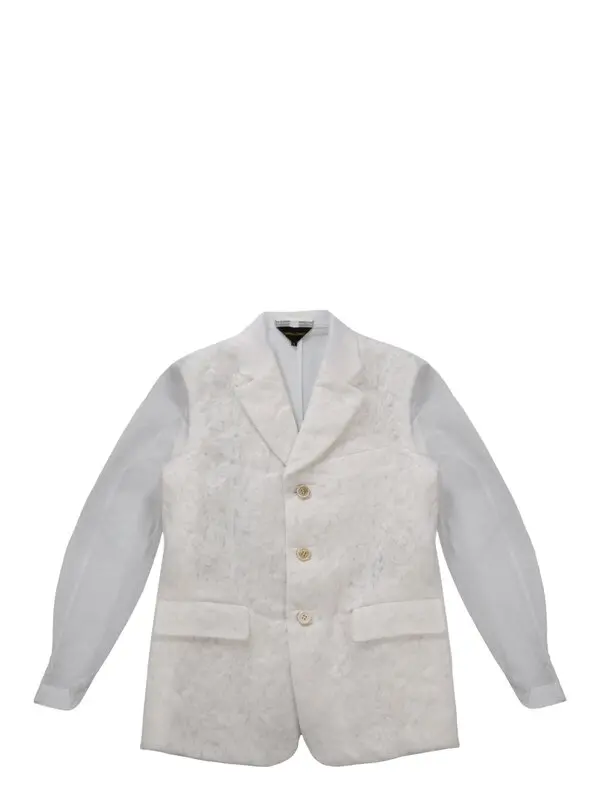 Comme Des Garçons Single-breasted Blazer - White