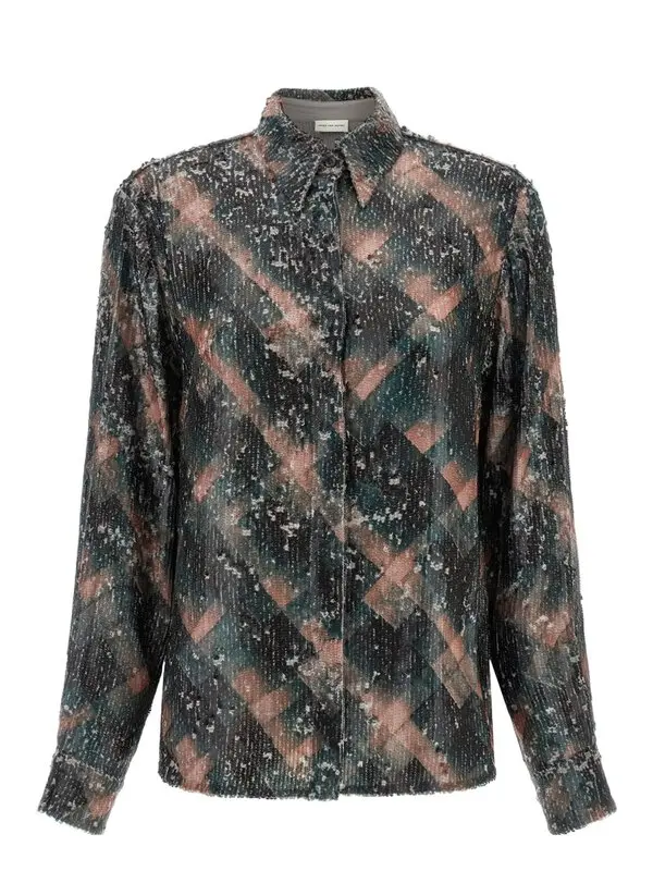 Dries Van Noten Sequined Shirt - Black