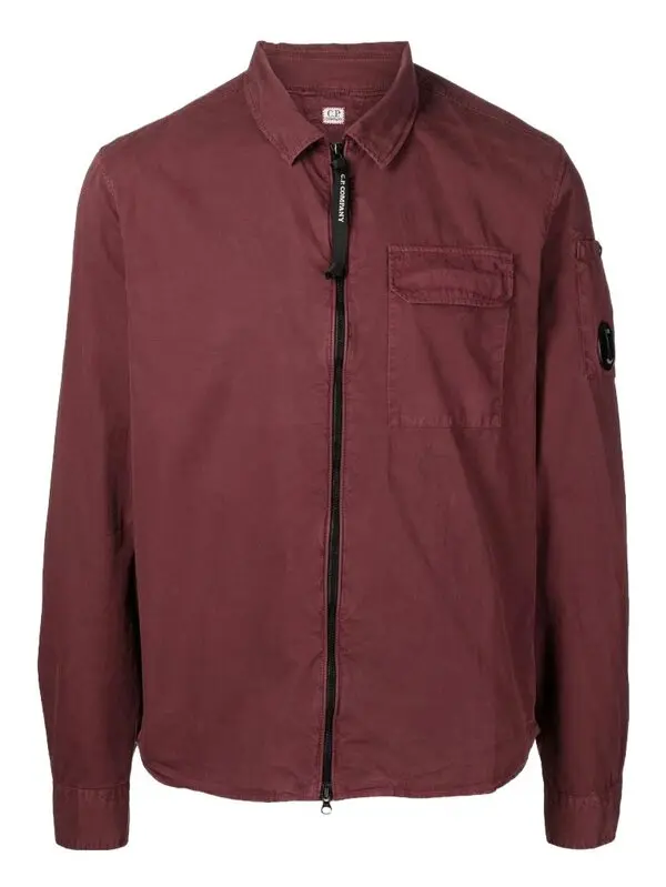 C.P. COMPANY Chest Flap-pocket Detail Zip-up Jacket - Red